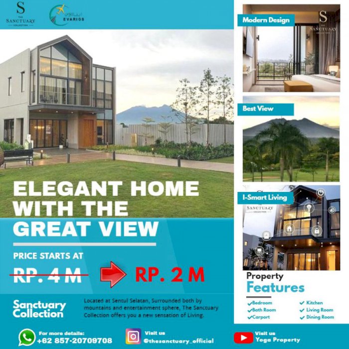 Sanctuary Sentul, Smarthome Resort Modern di Sentul City , Sanctuary ...